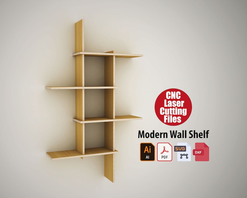Modern Mini Wall Shelf Plywood for Your Home Digital File for - Etsy