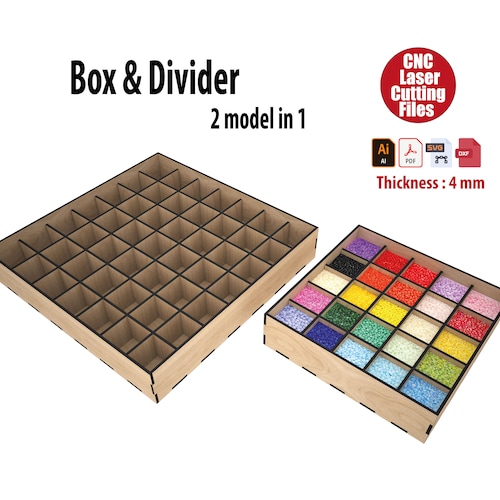 Drawer Divider or Box Organiser Laser Cutting File Svg Cnc - Etsy