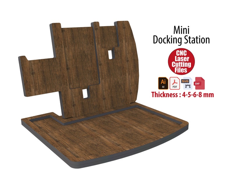 Mini Phone Docking Station Cut File Svg for Phone, Keys, Clock, Custom ...