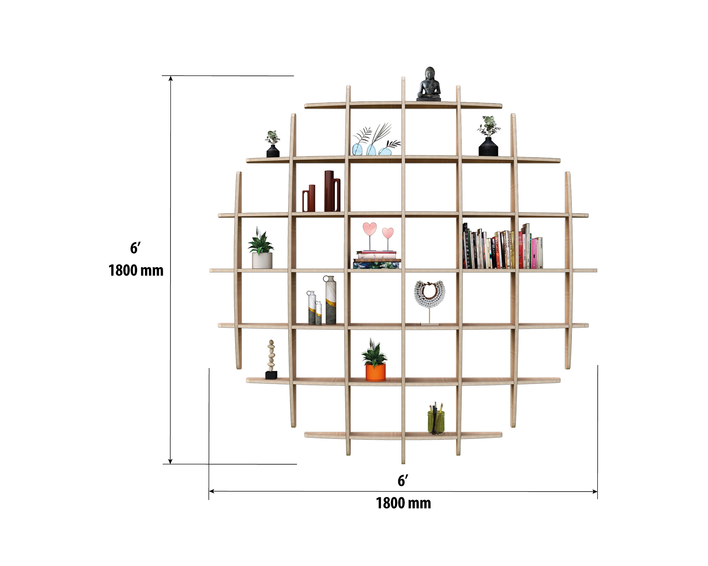 Spherical Wall Shelf CNC Cutting Files: Waffle Design (digital Download ...