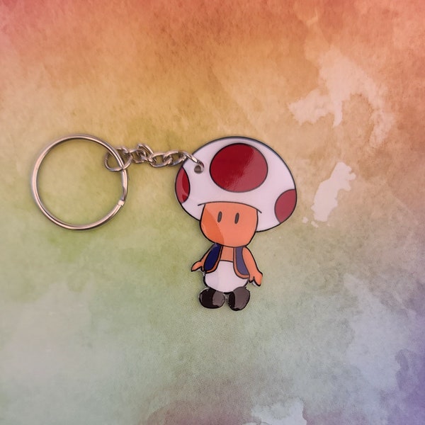 Mario Toad Keychain - Etsy