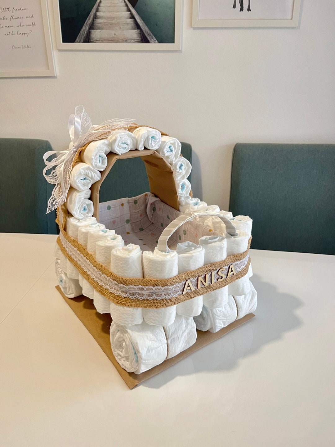 Diaper Cakes Diaper Cake Diaper Stroller Diaper Cake Girl Gift for ...