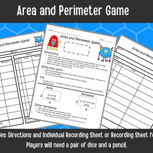 Area and Perimeter Game - Etsy
