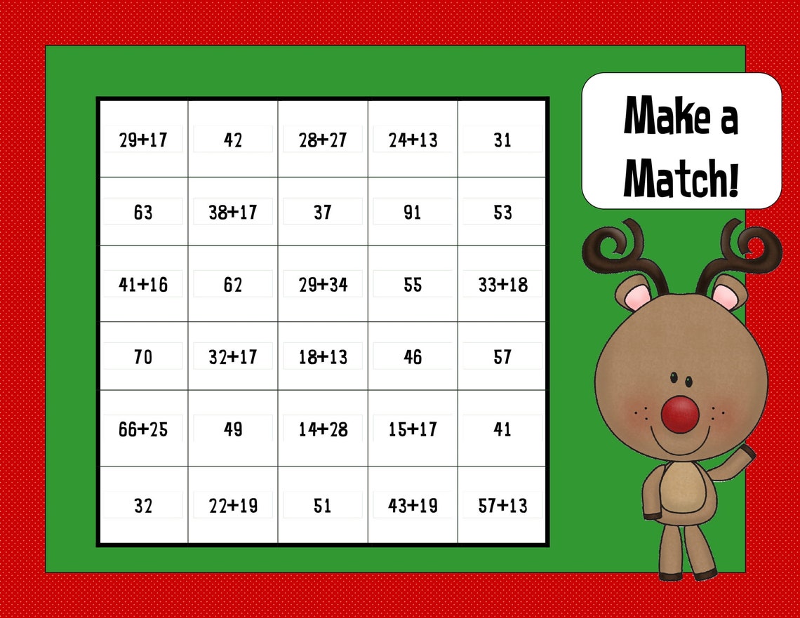 Addition Games: 2 and 3 Digit With Regrouping - Etsy