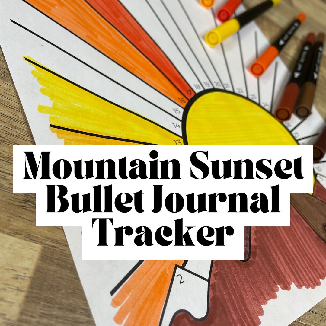 BUJO Tracker, Mountain Bullet Journal Printable, Mountain BUJO Tracker ...