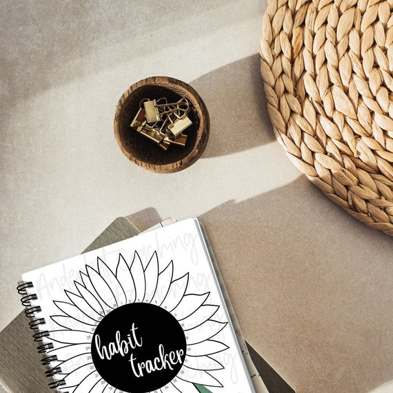 BUJO Tracker Sunflower Bullet Journal Page Summer BUJO Habit - Etsy