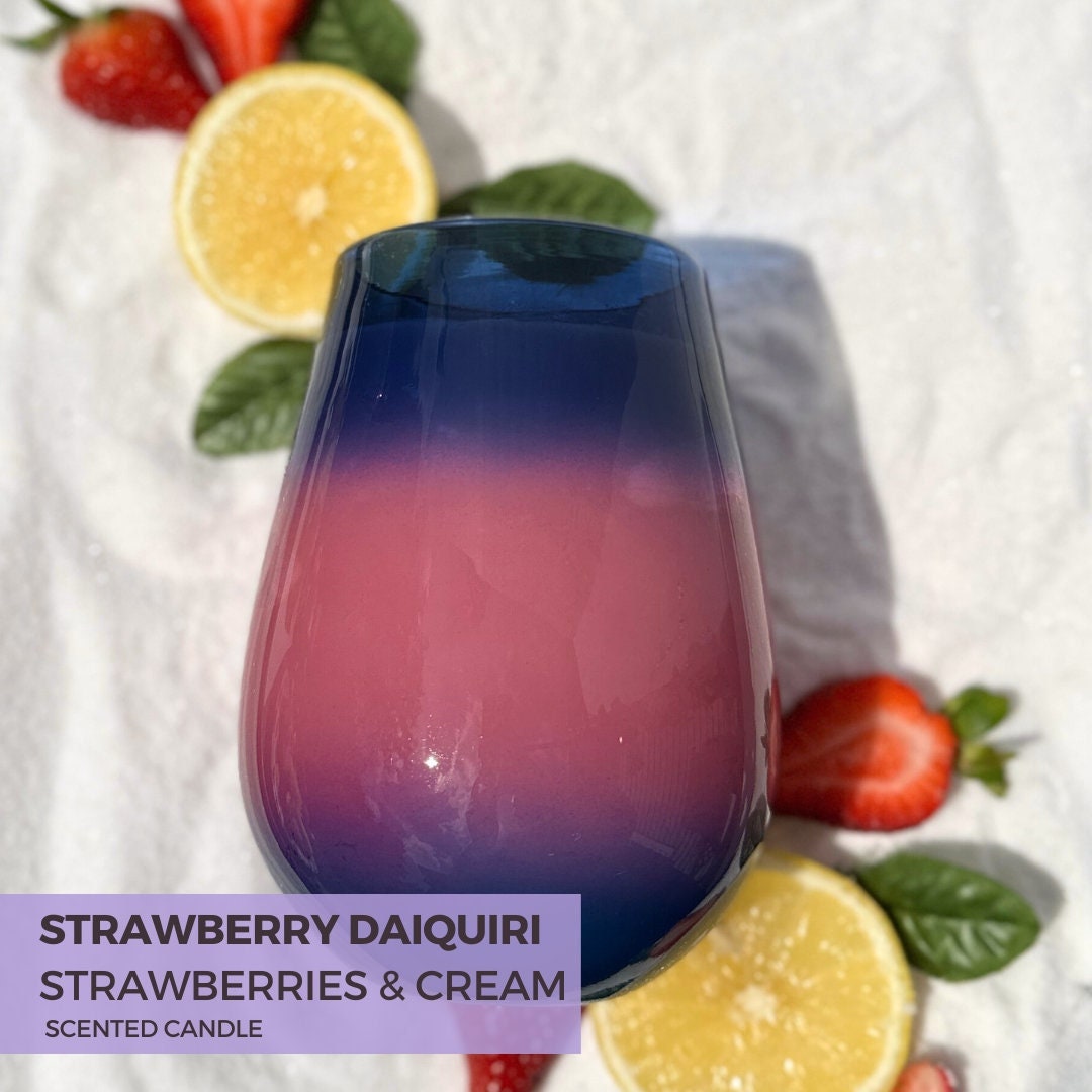 Strawberry Daiquiri | Tropical Cocktail Candle | 100% Organic Soy ...