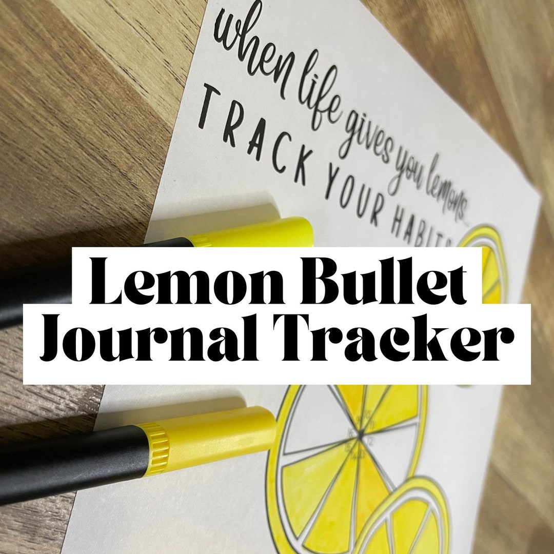 BUJO Tracker, Lemon Bullet Journal Page, Summer BUJO Habit Tracker, PDF ...