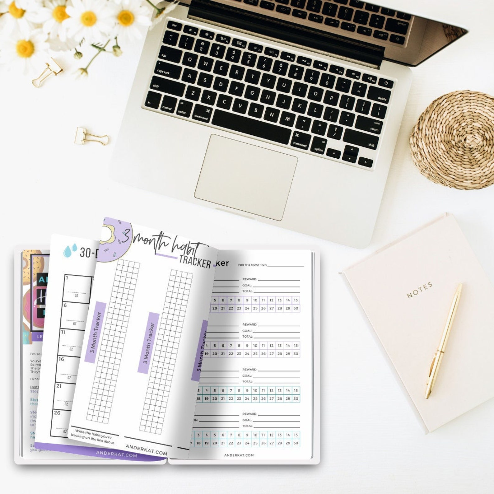 BUJO Tracker, 30 Day Bullet Journal Pages, BUJO Habit Tracker, PDF ...