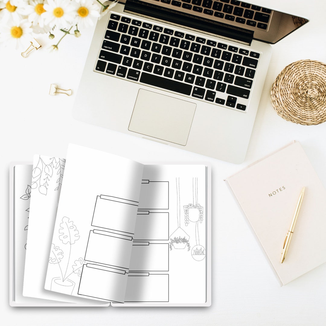 Blank Month | Plant Theme Bullet Journal Spread - Etsy