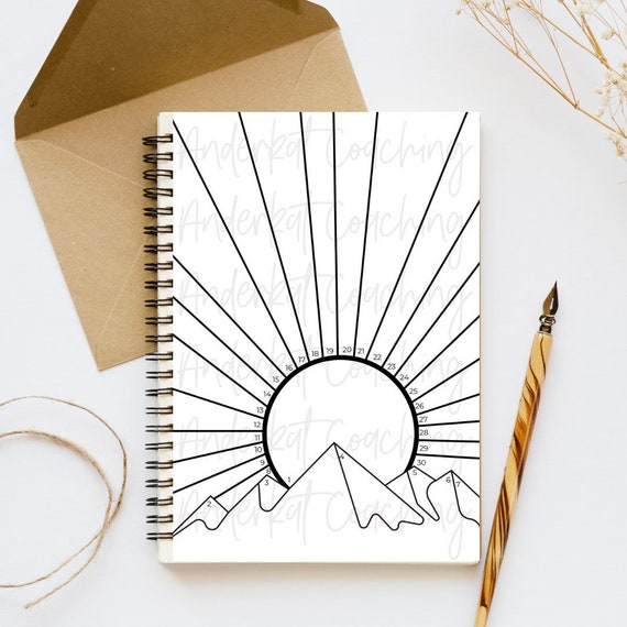 BUJO Tracker Mountain Bullet Journal Page Mountain BUJO - Etsy