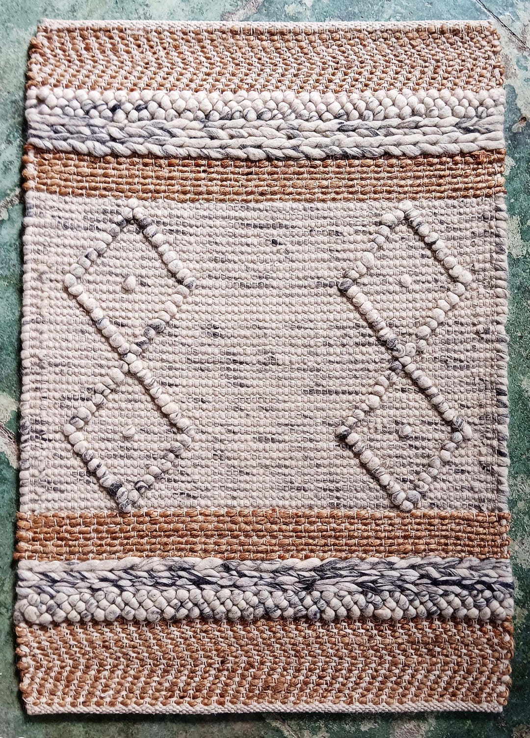 Chunky Wool Rug, Chunky Woollen Rug for Bedroom, Swedish Rug, Boho Rug ...