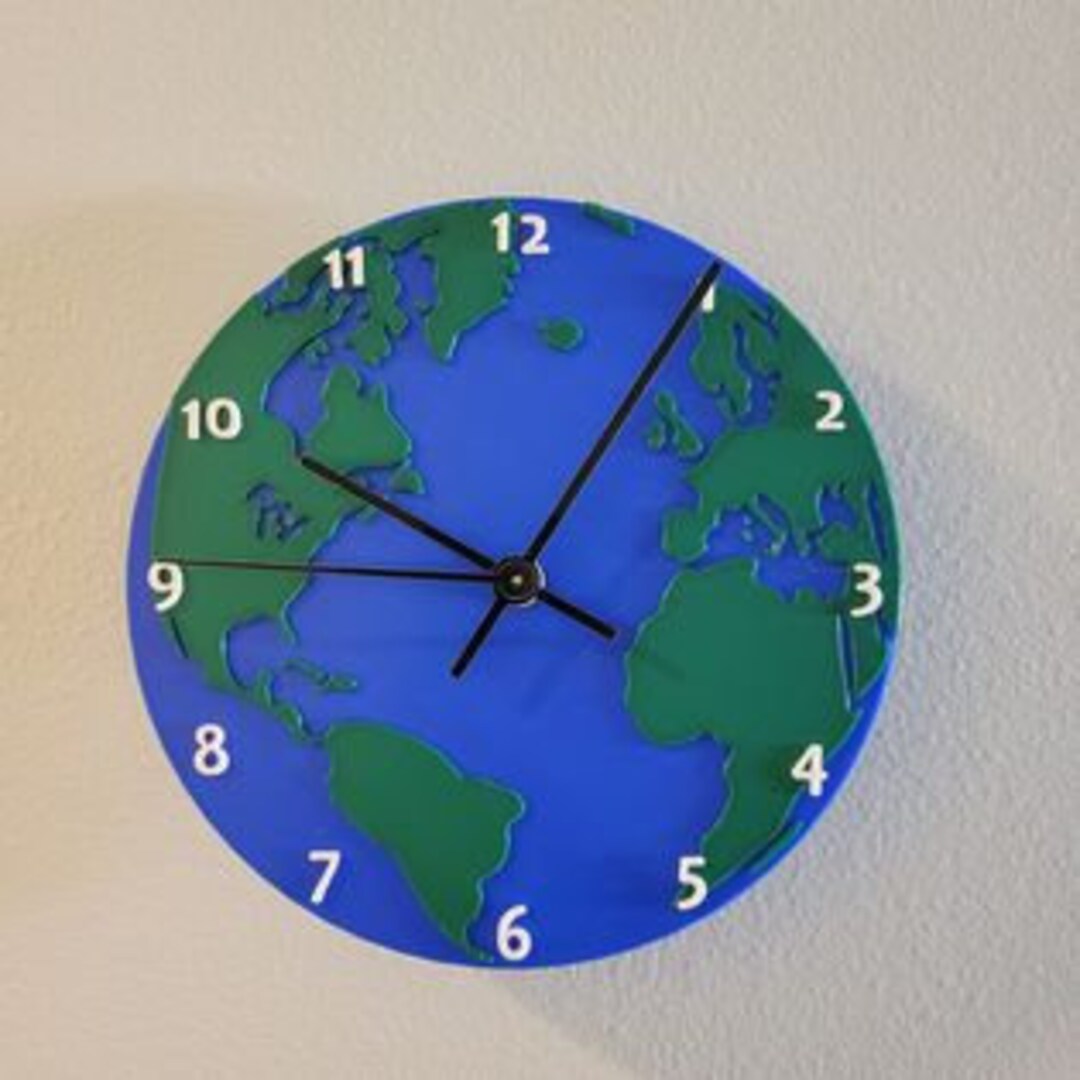 3D Printed Clock Honeycomb, Earth, Bubbles - Etsy