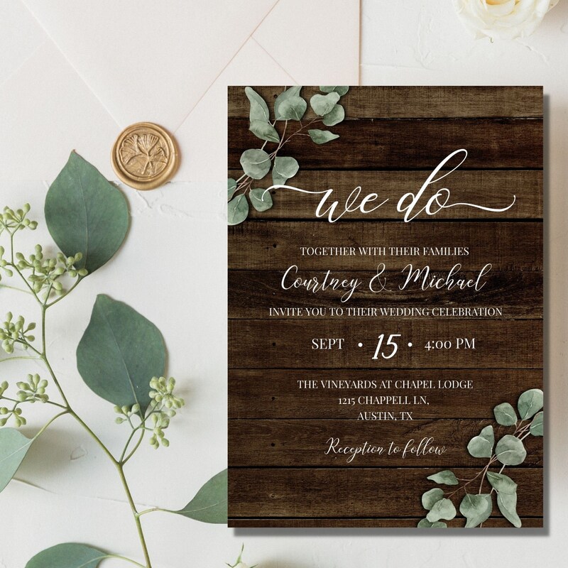Rustic Invitation - Etsy