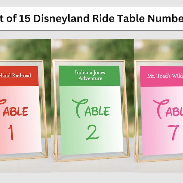Disneyland Table Numbers - Etsy