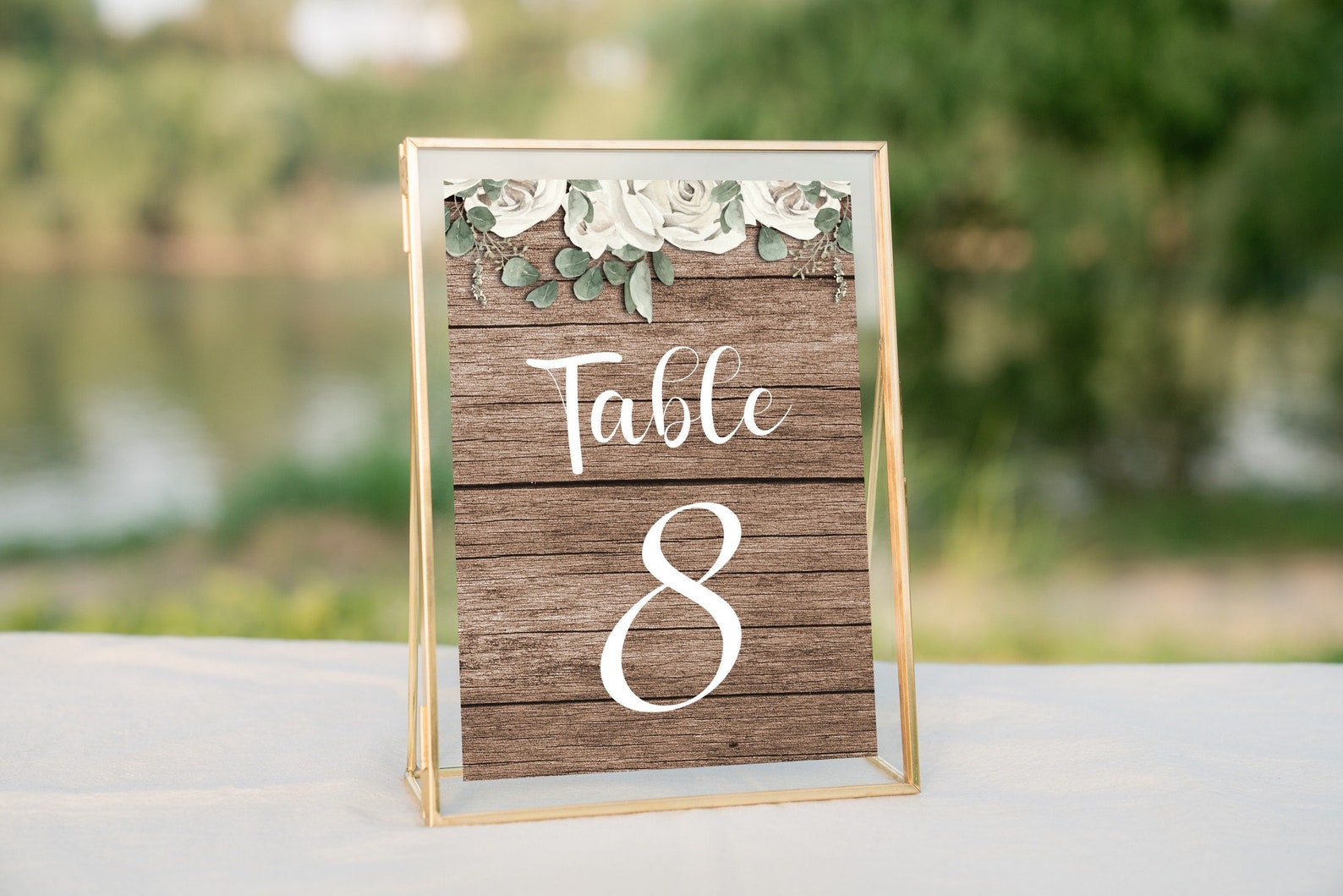 Rustic Wedding Table Number Template, Greenery Wedding Stationary ...