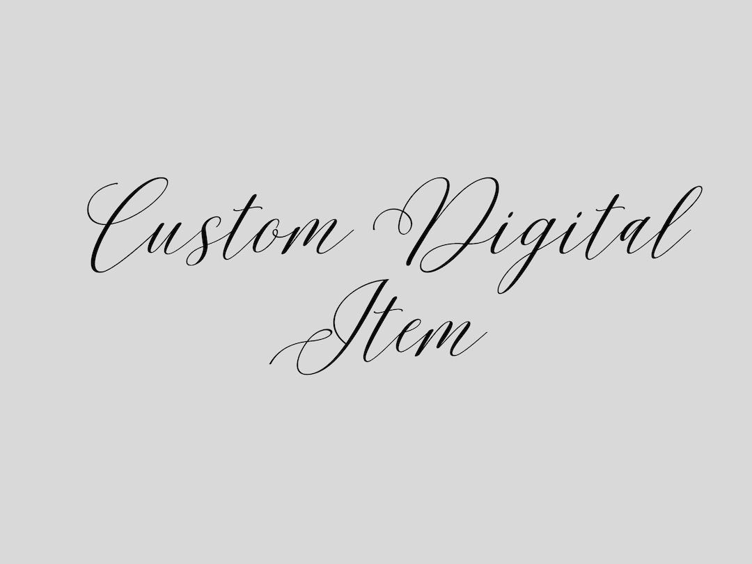 Custom Digital Template - Etsy