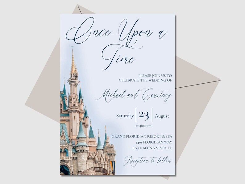 Fairytale Castle Wedding Invitation Set Printable Princess - Etsy