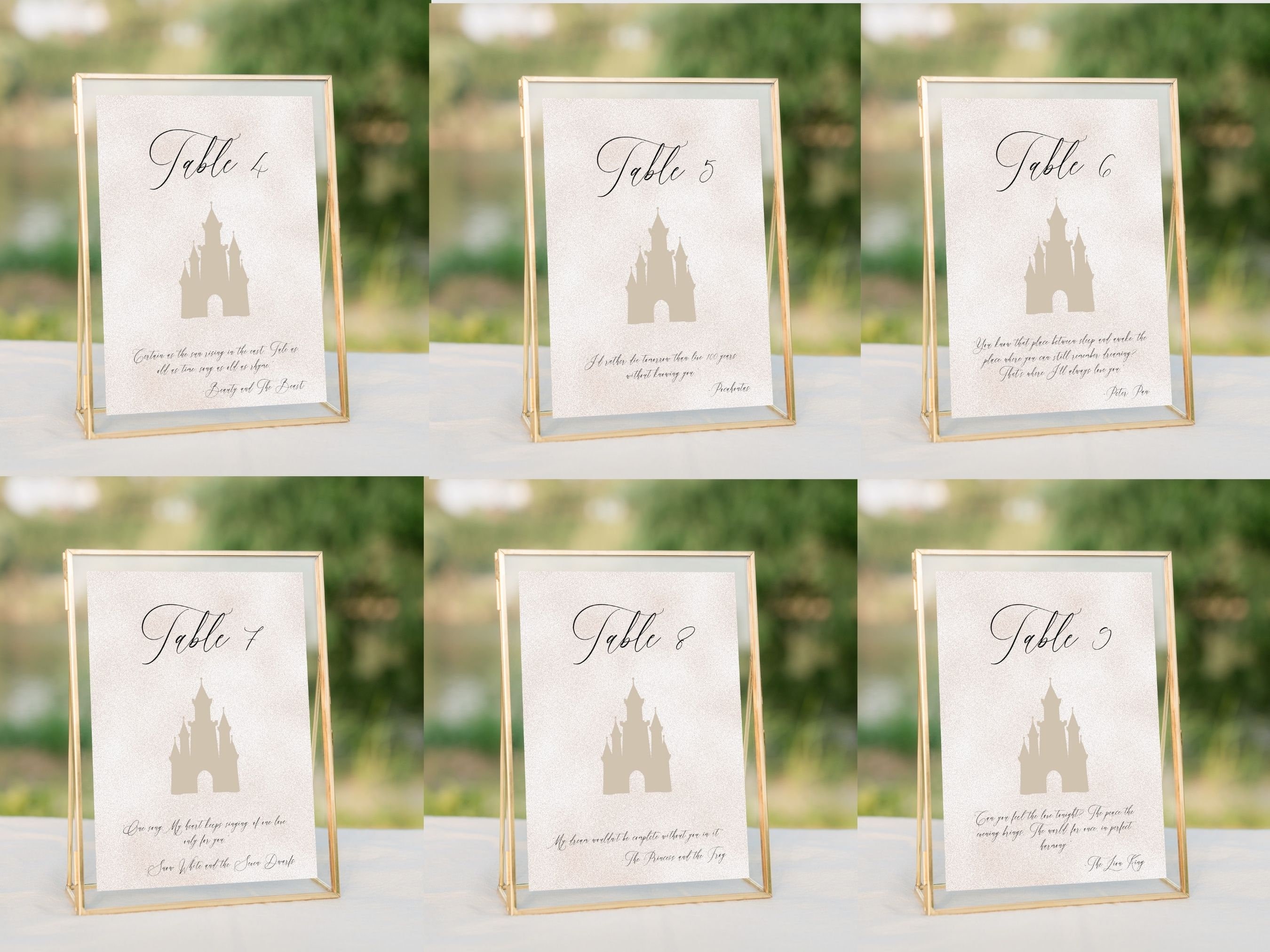 Set of 15 Fairytale Quote Table Number Templates Printable - Etsy