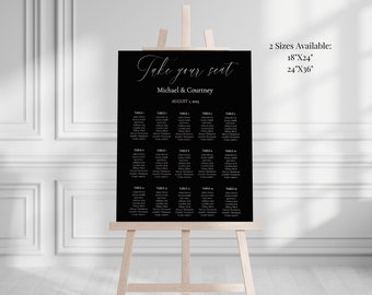 Seating Chart Template Formal - Etsy