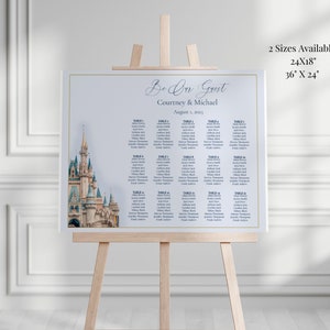 Disneyworld Castle Wedding Seating Chart Template, Be Our Guest ...