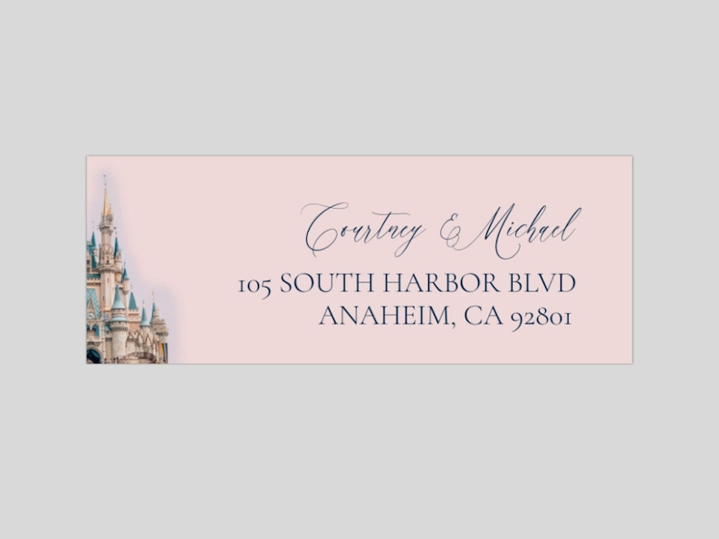 Fairytale Castle Return Address Template, Printable Address Label ...