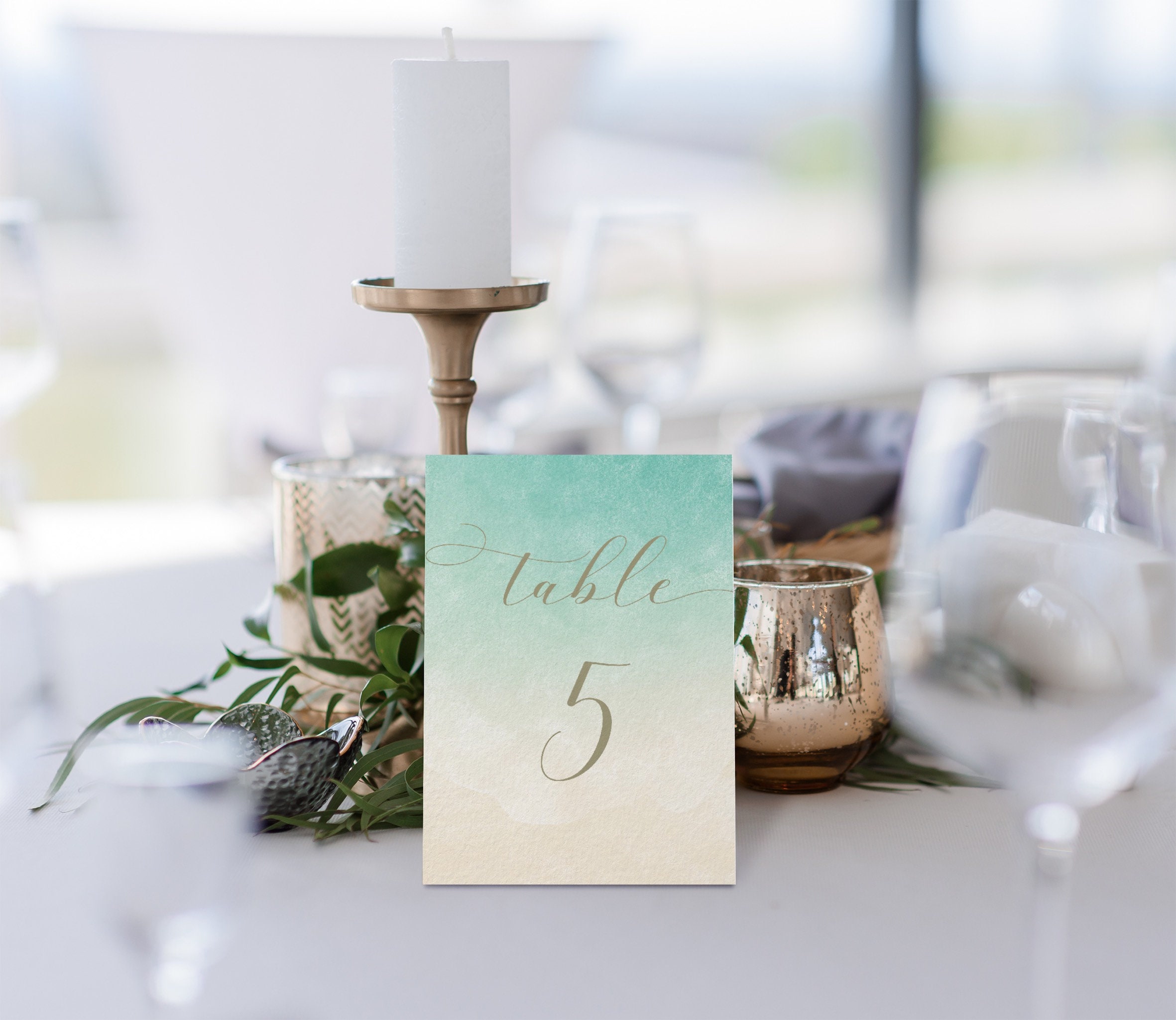 Beach Wedding Table Number Beach Wedding Decor Wedding - Etsy