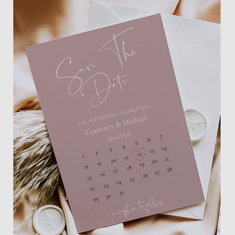 Calendar Save the Date - Etsy