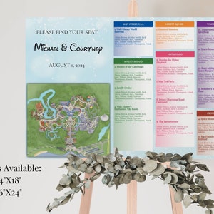 Magic Kingdom Park Map Seating Chart and Table Numbers, Printable ...