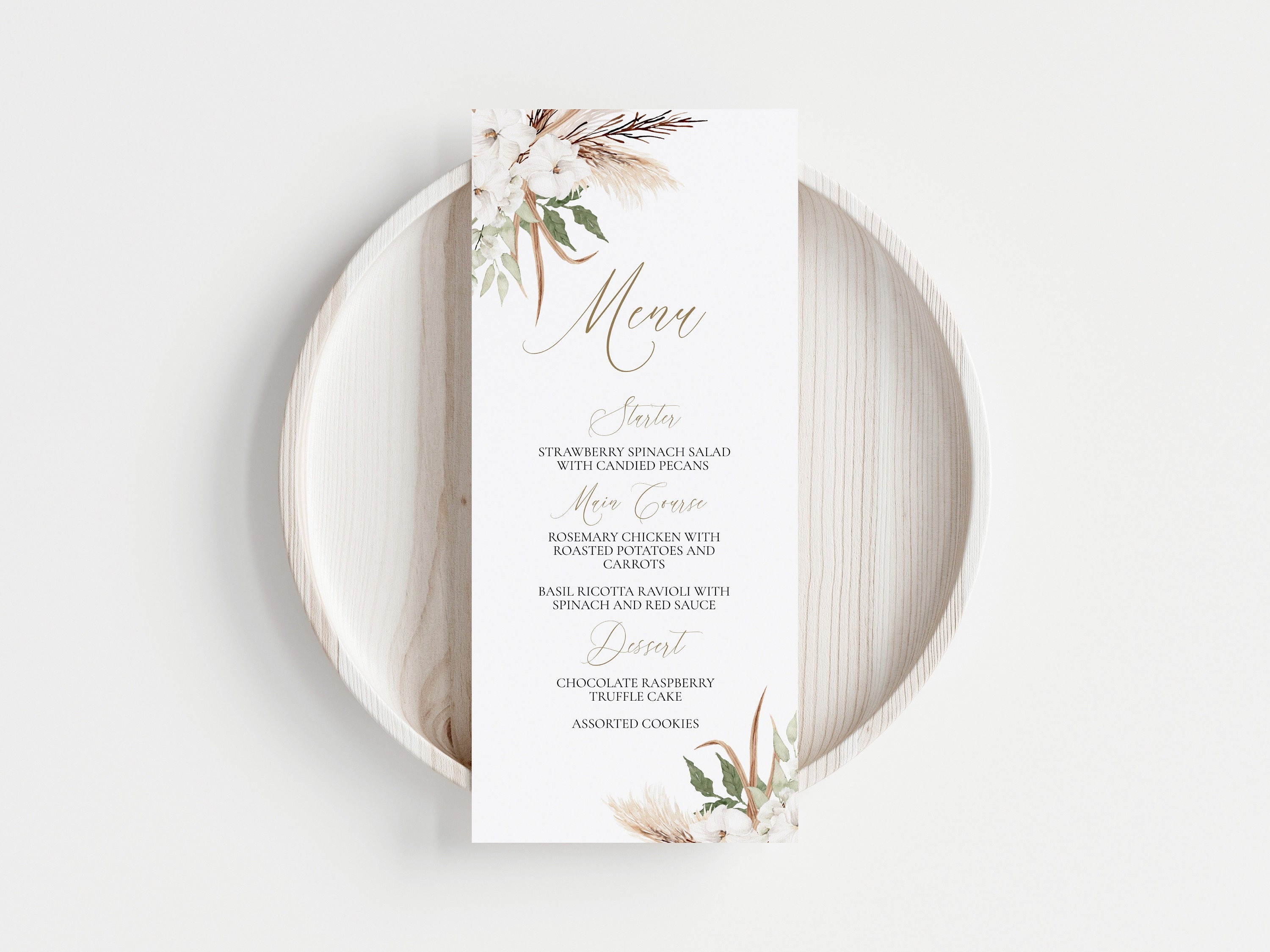 Elegant Wedding Menu Template
