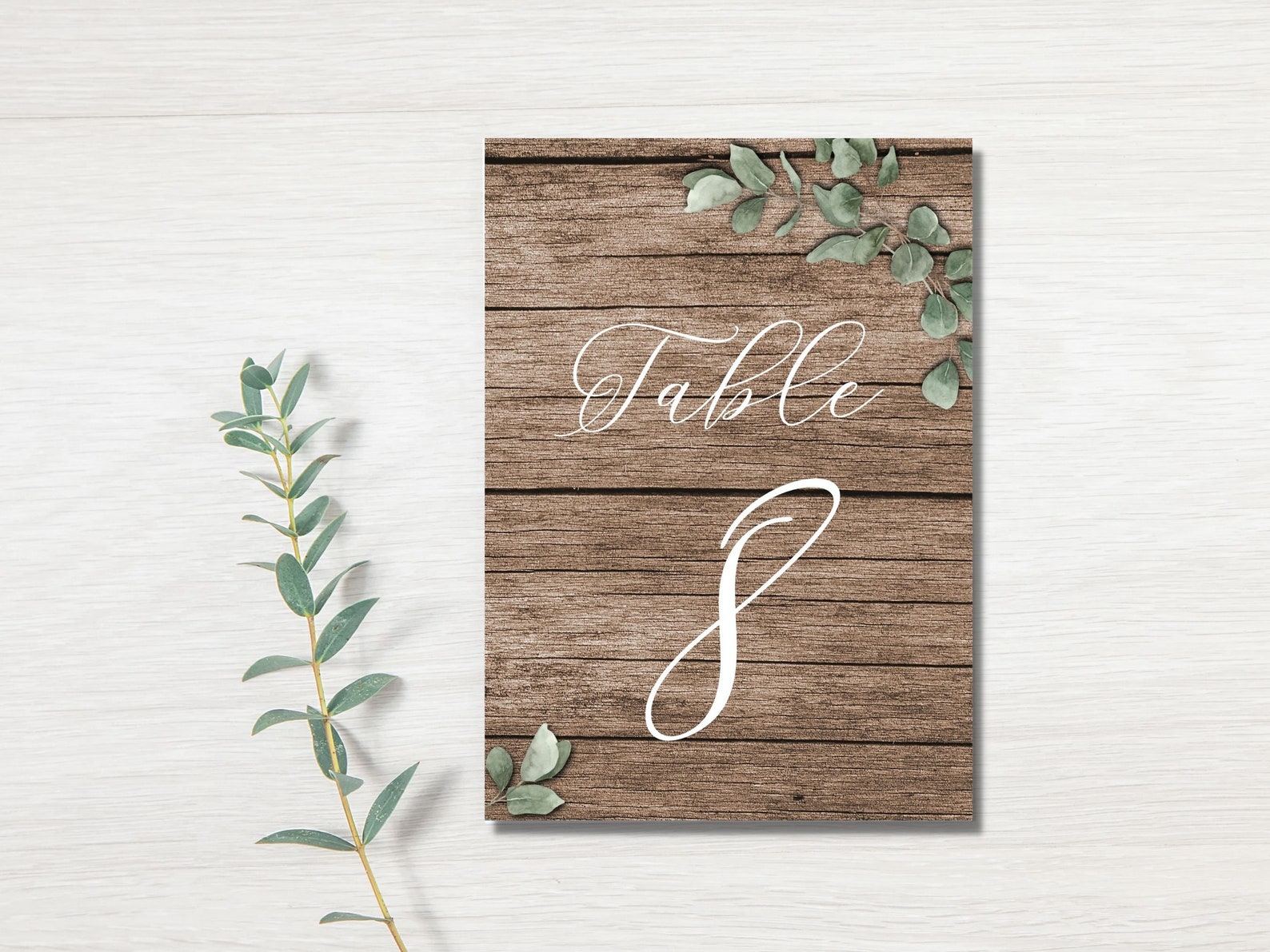 Rustic Wedding Table Number Template Greenery Wedding - Etsy
