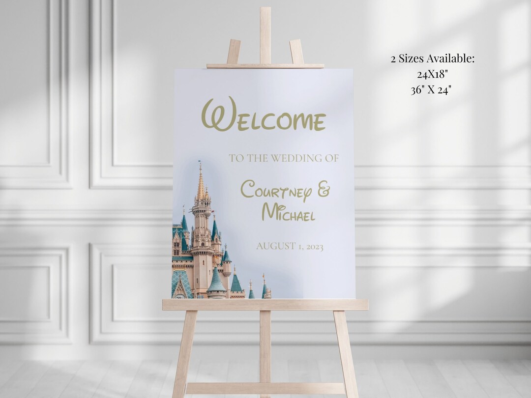 Fairytale Castle Wedding Welcome Sign Template, Printable Storybook ...