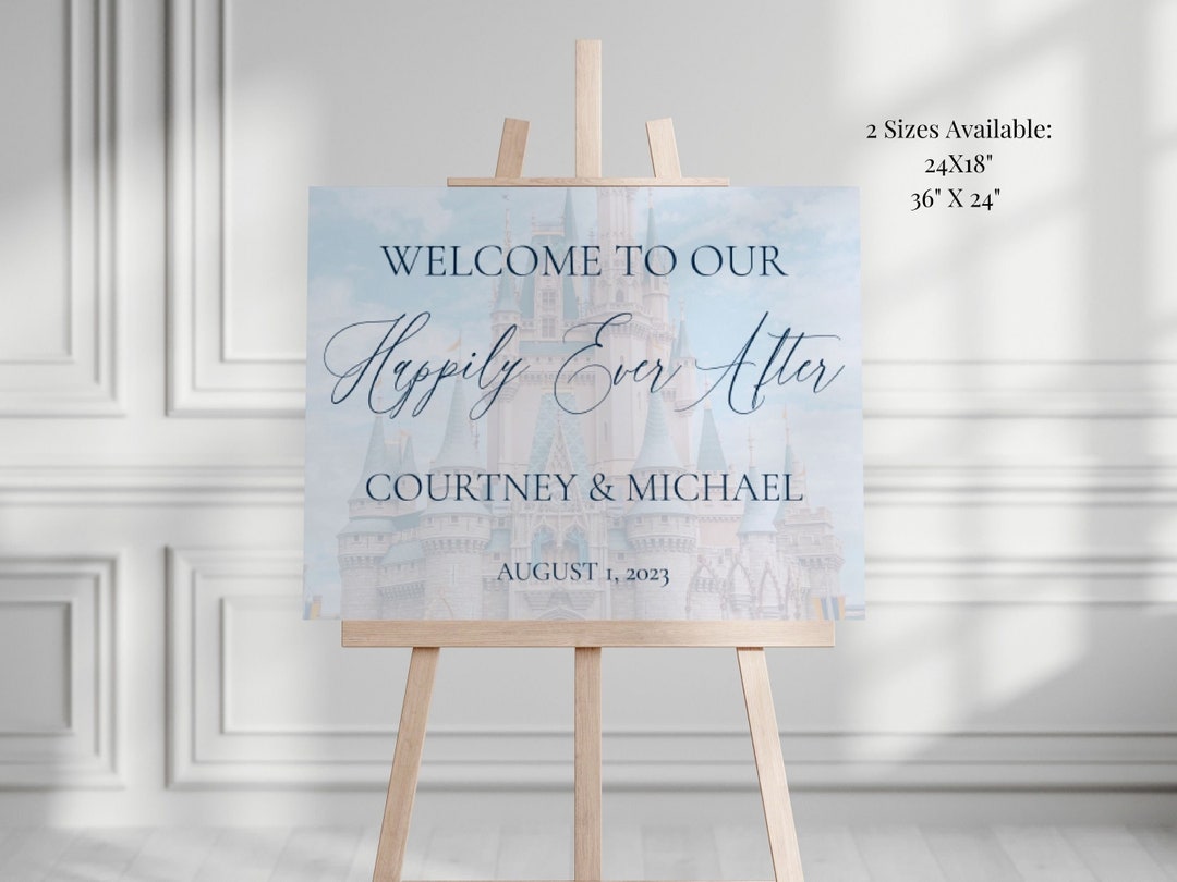 Fairytale Castle Wedding Welcome Sign Template, Printable Princess ...