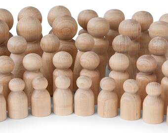 Wooden Peg People - Etsy