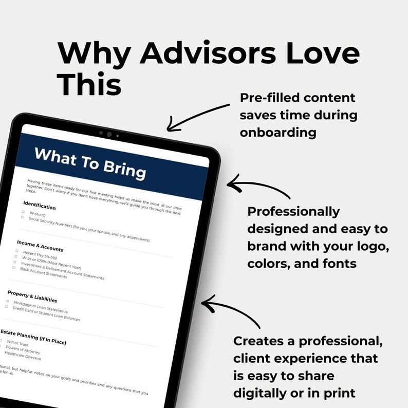 Client Welcome Packet for Financial Advisors | Editable Canva Template ...