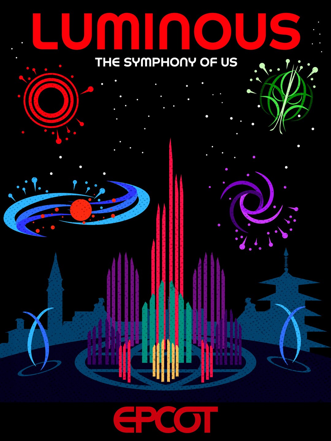 The Symphony of Us Luminous EPCOT Walt Disney World Vintage Travel ...