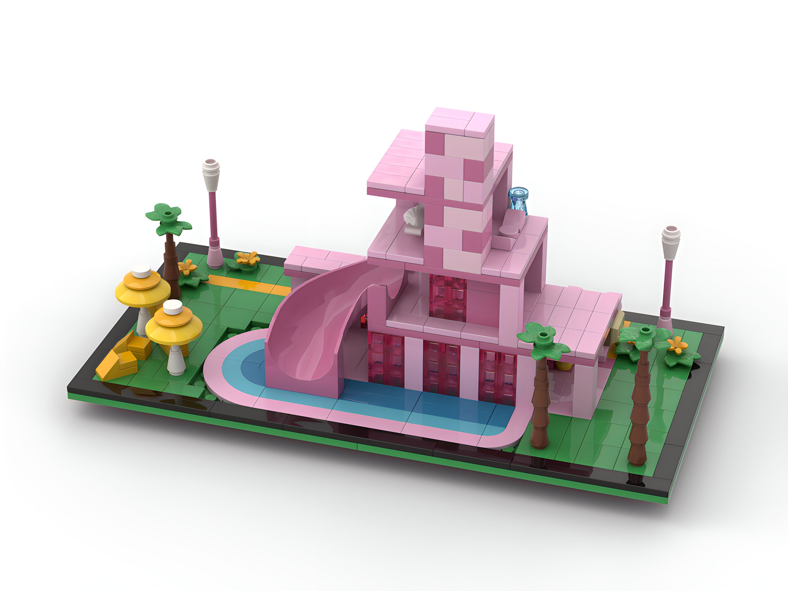 Barbie Dreamhouse Barbie Movie Building Block LEGO Model Kit - Etsy