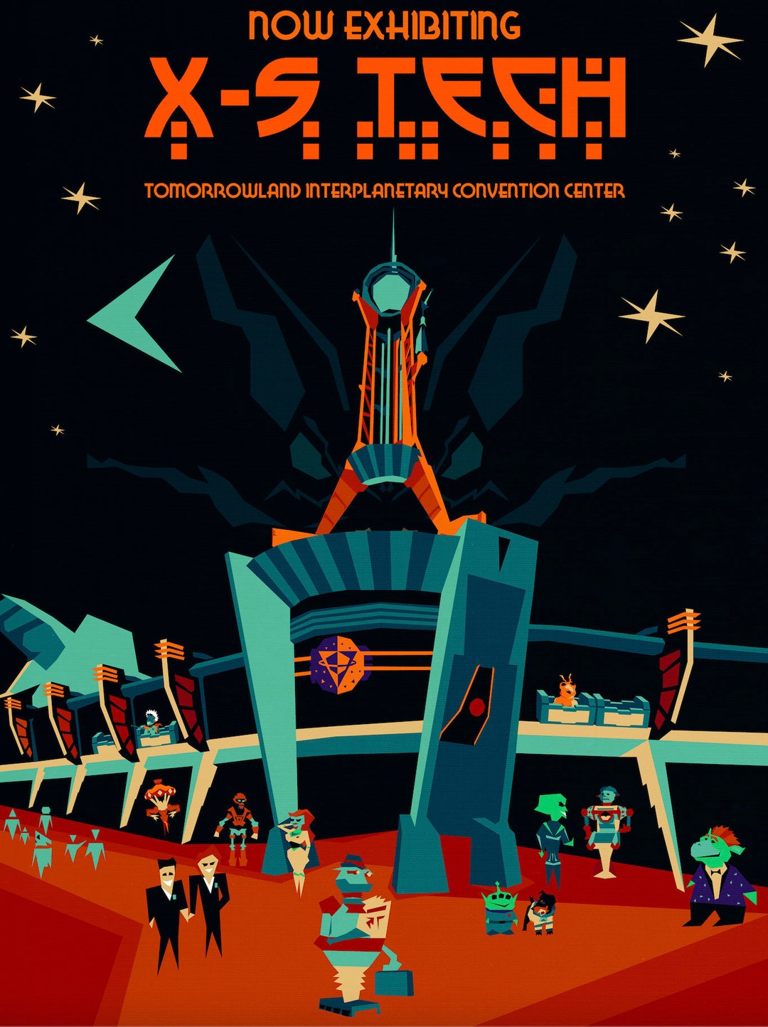 X-S Tech | Alien Encounter Walt Disney World Vintage Travel Poster Art ...