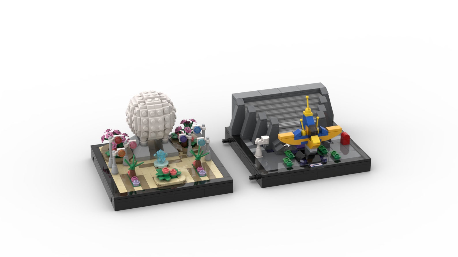 Spaceship Earth | Modular EPCOT Pavilion Building Block Model Kit - Etsy