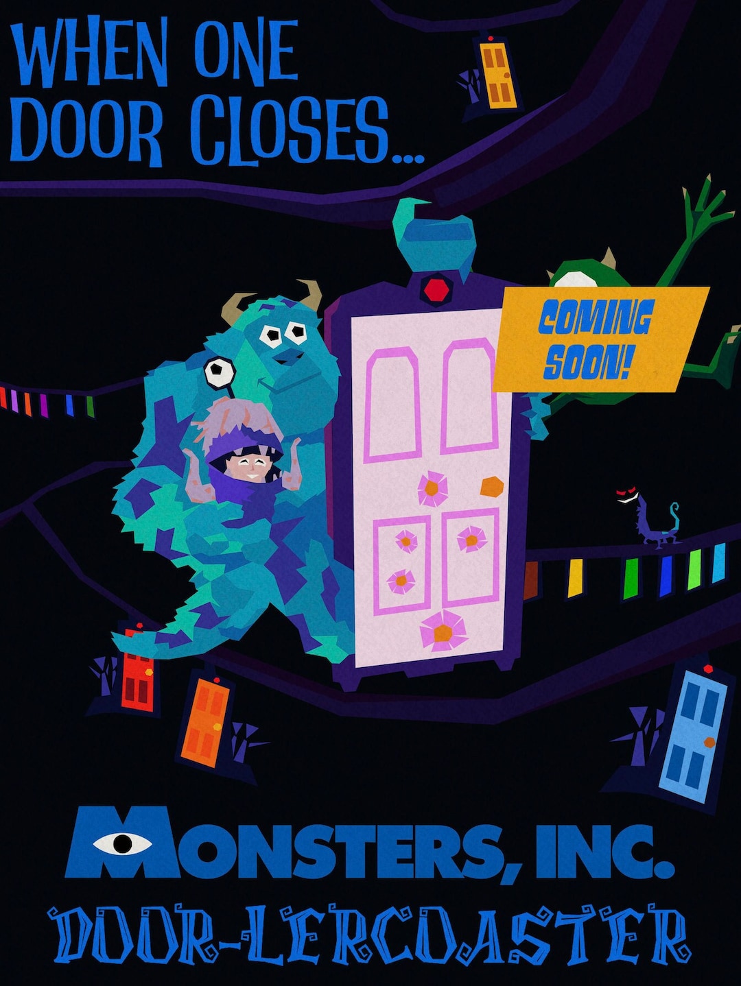 Door-lercoaster | Monsters Inc. Walt Disney World Vintage Attraction ...