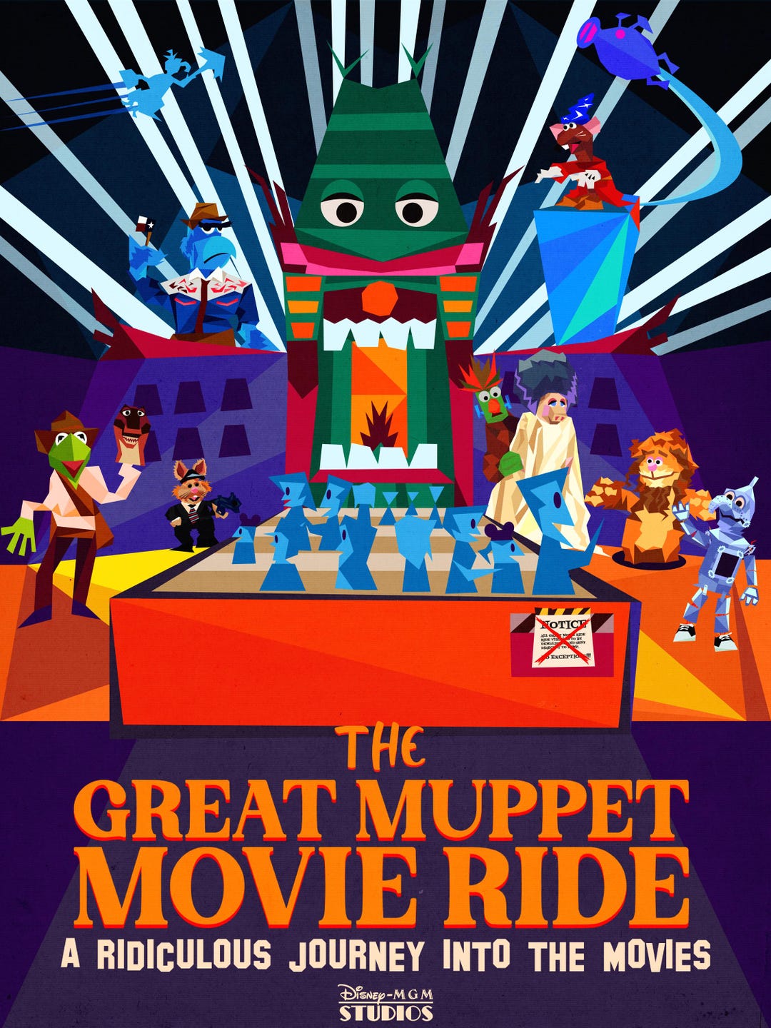 The Great Muppet Movie Ride | MGM Studios the Muppets Attraction Poster ...