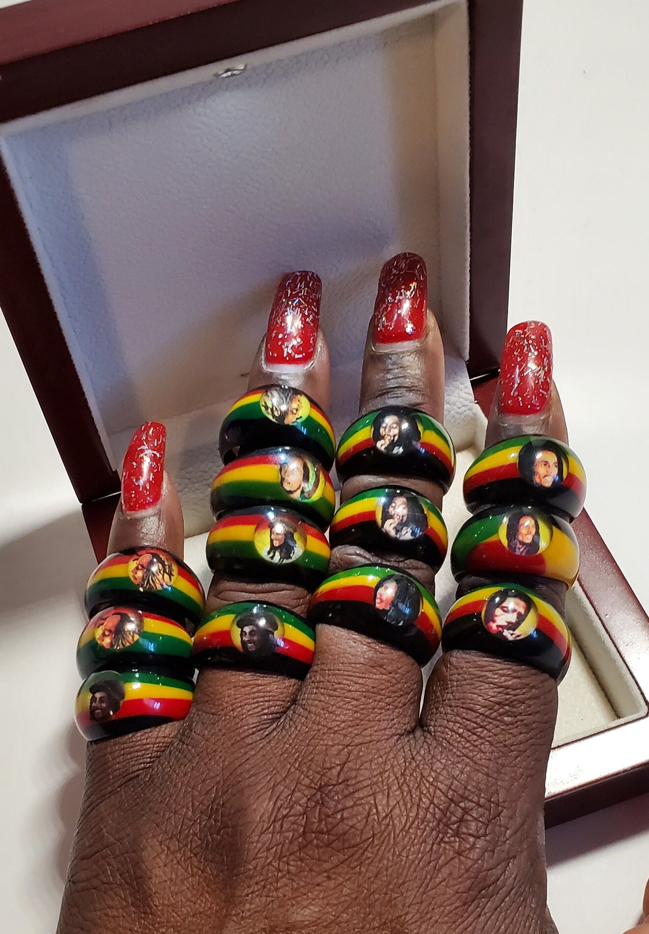 Rasta Rings Muti Color - Etsy