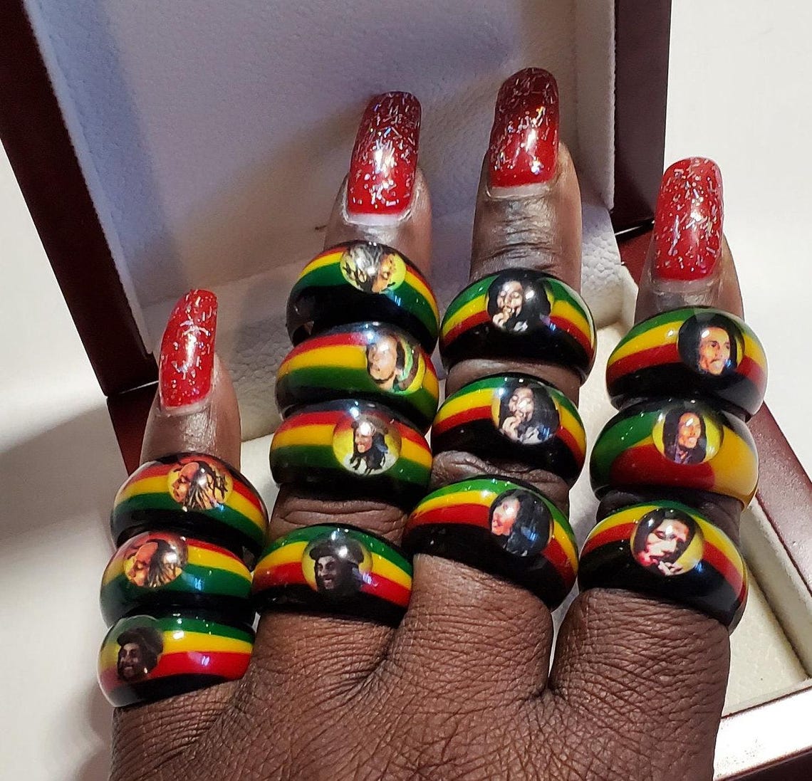 Rasta Rings Muti Color - Etsy