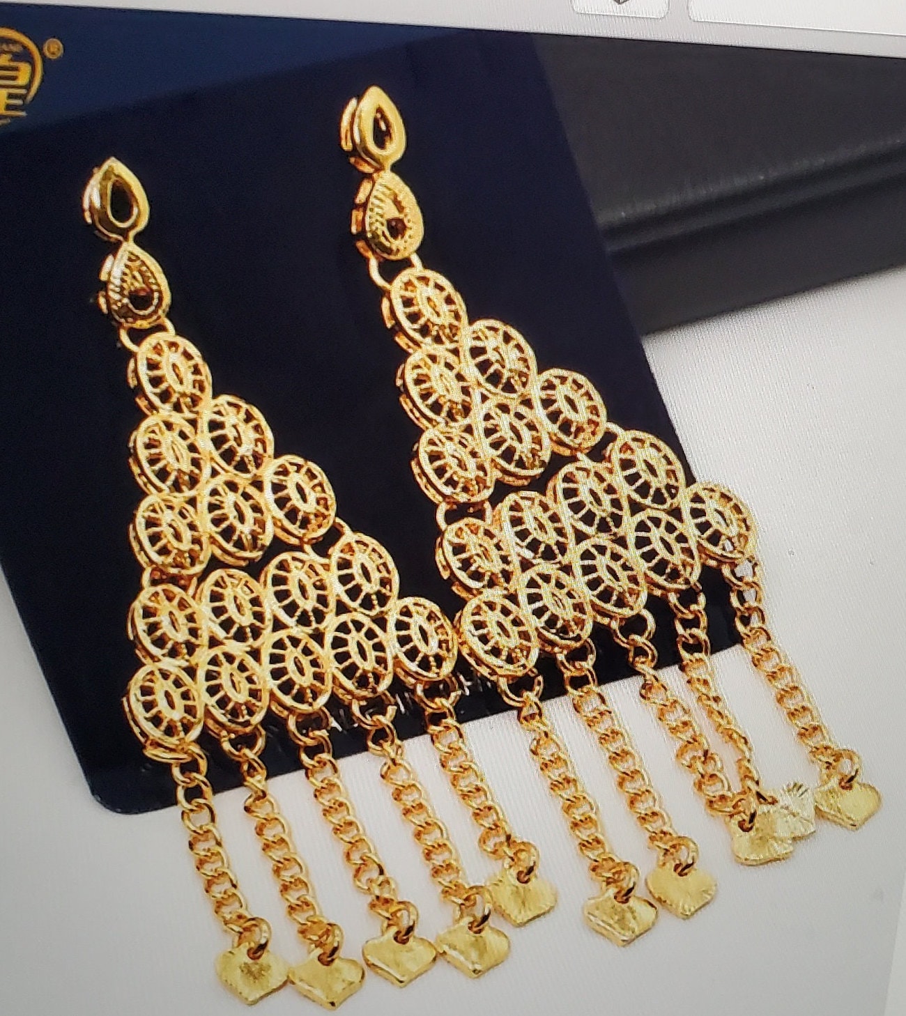 Chandelier Dubai Gold Earrings - Etsy