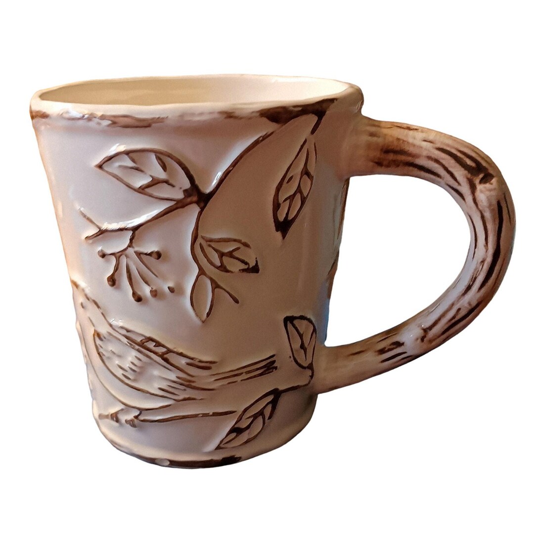 Susan Winget Embossed Bird and Leaves Mug Certified International - Etsy