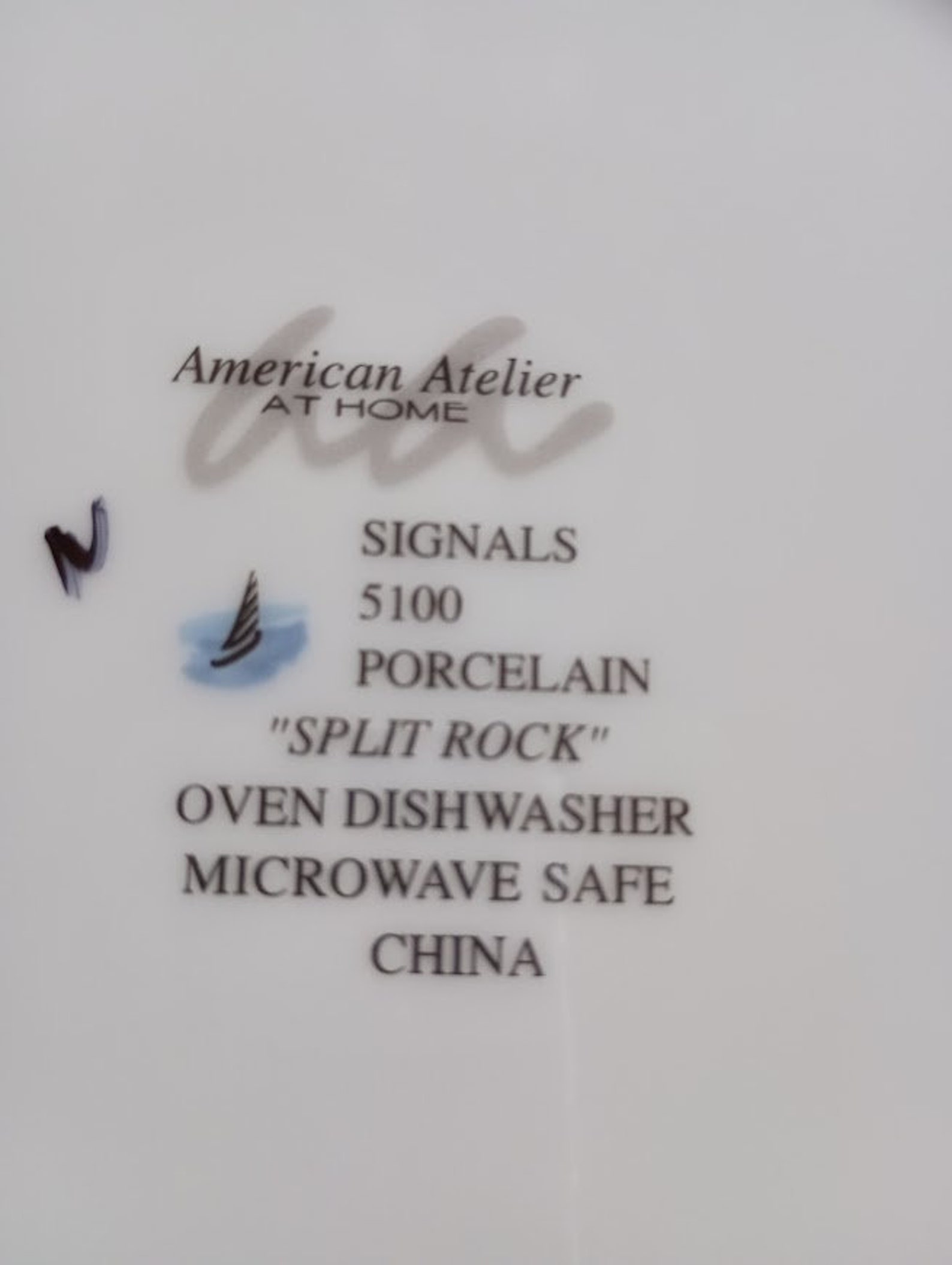 Vintage American Atelier Signals Split Rock Salad Plate Lighthouse ...