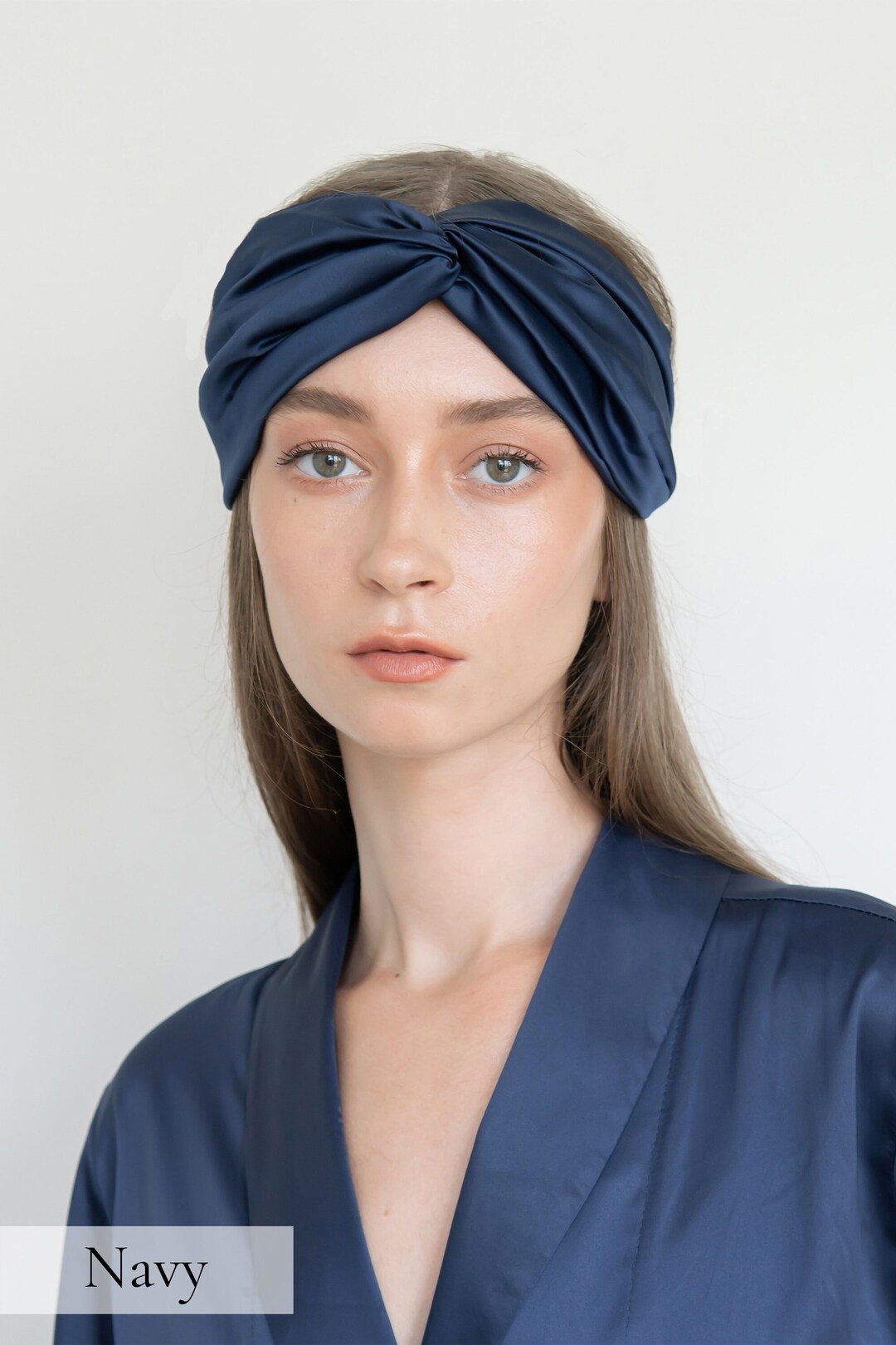 RECYCLED Satin Hairband Silk Hair Wrap Band, Headband Turban, Twisted ...