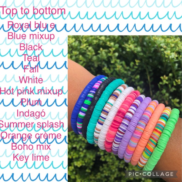 Clay Beads Bracelet Preppy Ideas - Etsy