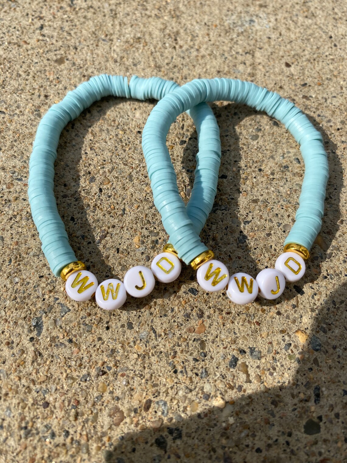 Wwjd Bracelet| Preppy Clay Bead What Would Jesus Do| Hwlf Preppy Clay ...