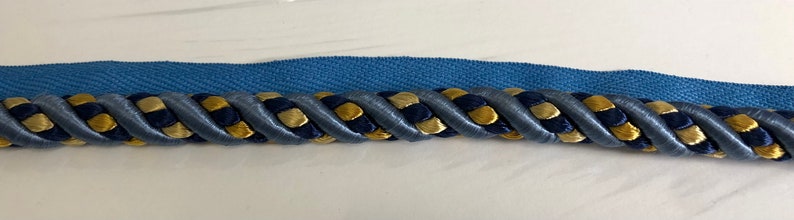 Blue and Gold Rope Trim for Curtains or Upholstery - Etsy